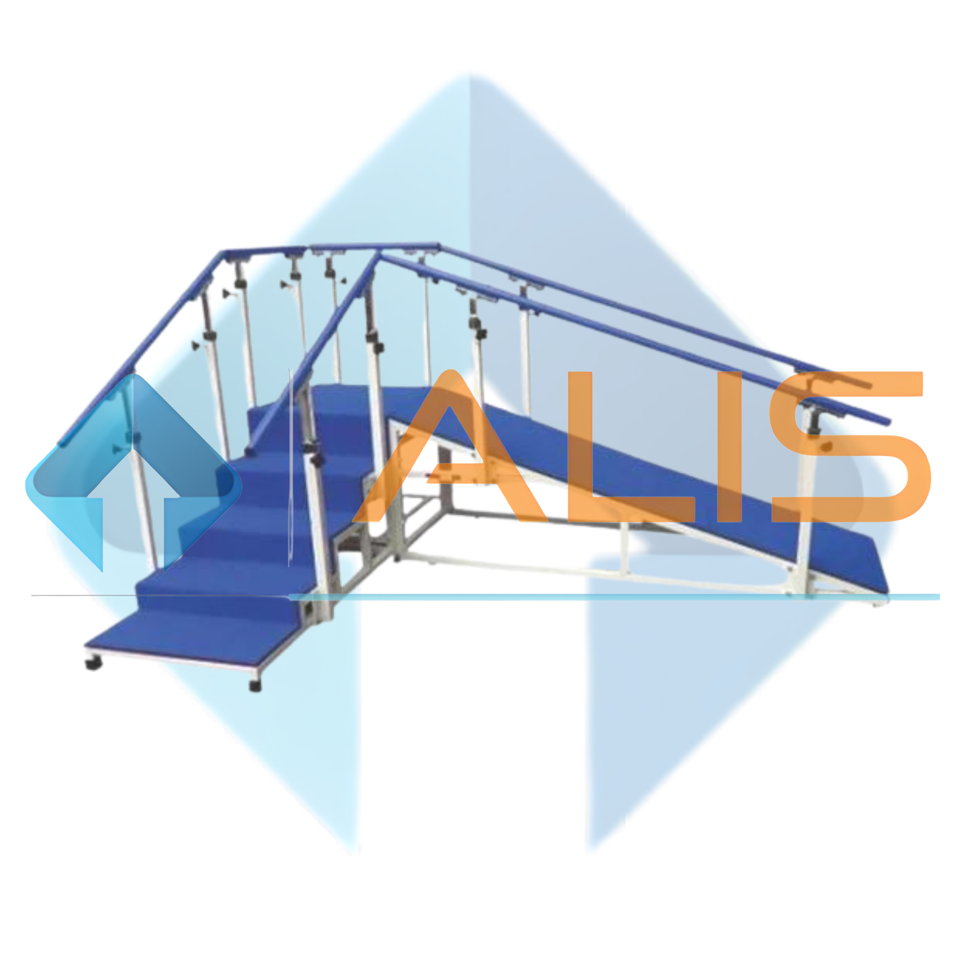 Metallic Corner Stair Case with Ramp Exercise Therapy – Alis Professional